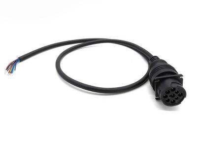 China Deutsch 9 Pin J1939 Male Square Flange to Open End CAN Bus Cable 18AWG Custom Length for sale