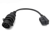 China Deutsch 9 Pin J1939 Male to Right Angle OBD2 16 Pin Male CAN Bus Cable 20AWG for sale