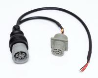 China Deutsch 6 Pin J1708 Female to Male and Open End Y Adapter Cable 18AWG Custom Length for sale