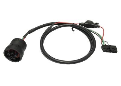 China Deutsch 6 Pin J1708 Female to Molex 20 Pin Female Cable with 3A Fuse 18AWG for sale