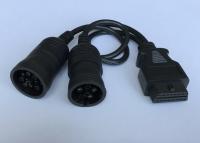 China OBD2 OBDII Female to Deutsch 9-Pin J1939 and 6-Pin J1708 CAN Bus Split Y Cable 20AWG for sale