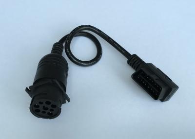 China Deutsch 9 Pin J1939 Male to Right Angle J1962 OBD2 16 Pin Male Cable 20AWG for sale