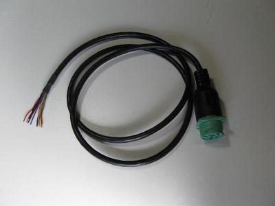 China Green Type 2 J1939 Deutsch 9 Pin Male Receptacle to Open End Cable 20AWG for sale