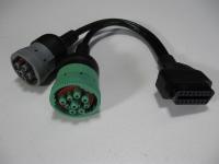 China OBD2 to Deutsch 9 Pin J1939 and 6 Pin J1708 Y Cable 20AWG Custom Length for sale