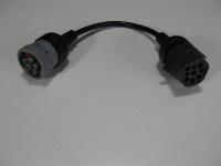 China Black Type 1 J1939 Deutsch 9-Pin Male to 6-Pin J1708 Female Cable 20AWG for sale