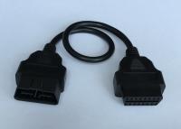 China OBD2 OBDII 16 Pin J1962 Male 24V to Female Extension Round Cable 26AWG for sale