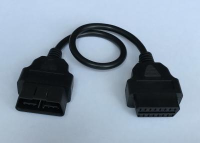China OBD2 OBDII 16 Pin J1962 Male 24V to Female Extension Round Cable 26AWG for sale
