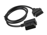China OBD-II J1962 Right Angle Male to Female Extension Cable 26AWG Custom Length for sale