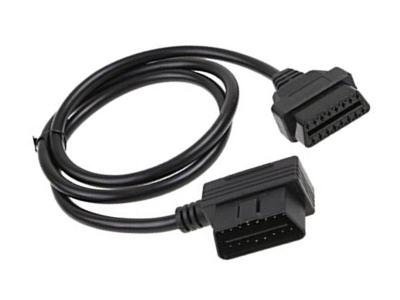 China OBD-II J1962 Right Angle Male to Female Extension Cable 26AWG Custom Length for sale