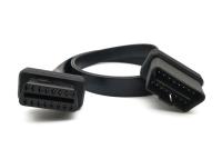 China Flat Ribbon Slim OBD2 16 Pin Male to Female Extension Cable 26AWG Pure Copper Pins for sale