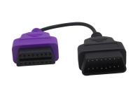 China OBD2 OBDII 16 Pin J1962 Purple Male to Female Extension Cable 26AWG Custom Length for sale