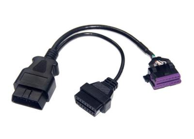 China OBD2 OBDII Male to Volkswagen OBD2 Female and Normal OBD2 Female Y Cable 26AWG for sale