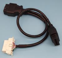 China OBD2 OBDII Male to Toyota OBD2 Female and OBD2 Female Splitter Y Cable 26AWG 12V 24V for sale
