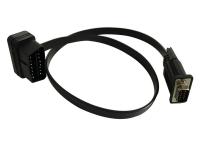 China OBD2 OBDII 16 Pin J1962 Male to DB9 Male Connector Flat Cable 26AWG for sale