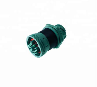 China Green Type II J1939 Deutsch 9 Pin Female to Threaded J1939 Male Adapter 20AWG for sale