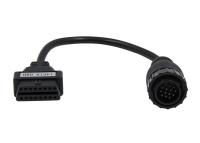 China PA66 OBD2 Female to Mercedes Benz 14 Pin Male Diagnostic Cable 26AWG for sale