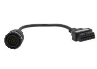 China OBD2 OBDII 16 Pin J1962 Female to Mercedes Benz 14 Pin Male Connector Cable 26AWG for sale