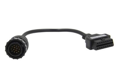 China OBD2 OBDII 16 Pin J1962 Female to Mercedes Benz 14 Pin Male Connector Cable 26AWG for sale