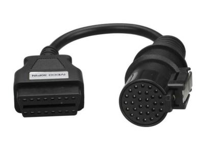 China OBD2 OBDII 16 Pin J1962 Female to Iveco 30 Pin Male Connector Cable 26AWG for sale
