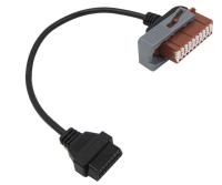 China OBD2 OBDII Female to PSA 30 Pin OBD1 Connector Cable for Peugeot Citroen 26AWG for sale