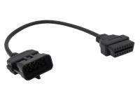 China OBD2 J1962 Female to Opel 10 Pin OBD1 Male Diagnostic Cable 26AWG for sale