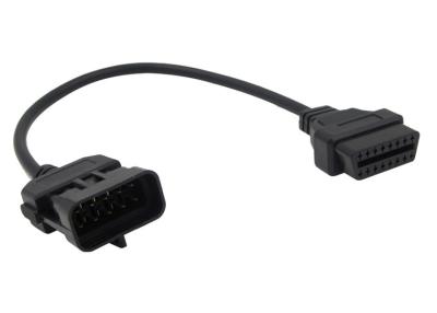China OBD2 J1962 Female to Opel 10 Pin OBD1 Male Diagnostic Cable 26AWG for sale