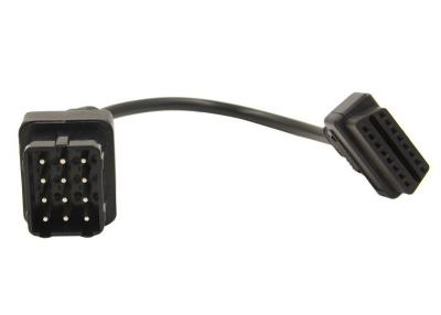 China OBD2 J1962 Female to Renault 12 Pin OBD1 Male Diagnostic Cable 26AWG Custom Length for sale