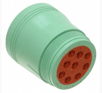 China Green Type 2 J1939 Female Connector 9 Pin Silicone Grommet Crimp Contact 16 AWG for sale