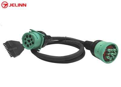 China PT30 ELD 9 Pin J1939 Splitter Y Cable for Electronic Logging Device Heavy Duty Trucks 20AWG Custom Length for sale