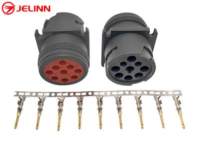 China Type 1 Deutsch 9 Pin J1939 Male Plug Connector with 9 Pins 16 AWG Panel Mount for sale