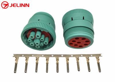 China Green Type 2 Deutsch 9 Pin J1939 Female Connector with 9 Terminals 16 AWG for sale
