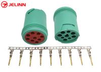 China Deutsch 9 Pin J1939 Male Connector Type 2 Green Panel Mount 16 Gauge for sale