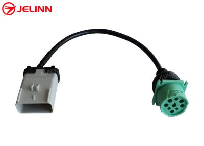 China RP1226 Gray 14 Pin Male to Green Type 2 SAE J1939 9 Pin Female Truck Cable 30cm for sale