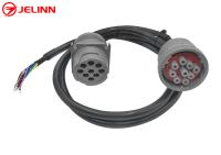 China CAT 9 Pin J1939 Female to Open End Pigtail Splitter Y Cable for Caterpillar Excavators Type 2 for sale