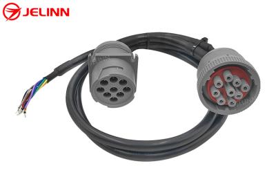China CAT 9 Pin J1939 Female to Open End Pigtail Splitter Y Cable for Caterpillar Excavators Type 2 for sale