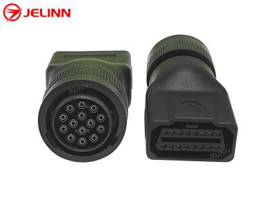China CAT 14 Pin to OBD2 16 Pin Female Adapter for Caterpillar -25C to 100C for sale