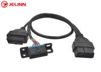 China OBD2 OBDII Male to GM OBD2 Female and OBD2 Female Splitter Y Cable 26AWG 12V 24V for sale