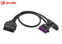 China OBD2 OBDII Male to Volkswagen OBD2 Female and OBD2 Female Splitter Y Cable 26AWG for sale