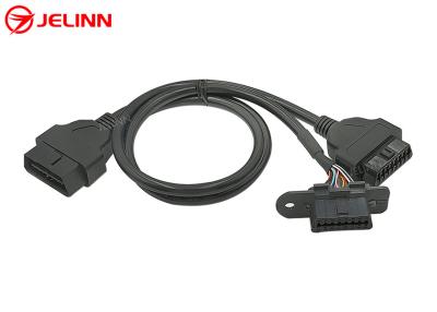 China OBD2 OBDII Male to Volvo OBD2 Female and Common OBD2 Female Splitter Y Cable 26AWG for sale