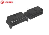 China 16 Pin J1962 OBD2 OBDII Female Connector Straight Pins PA66 3 ohm Contact Resistance for sale