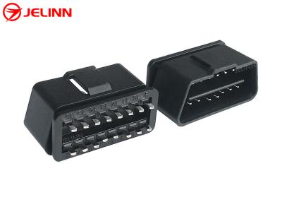 China 16 Pin J1962 OBD2 OBDII Male Plug Connector with Straight Pins PA66 -25 to 100C for sale