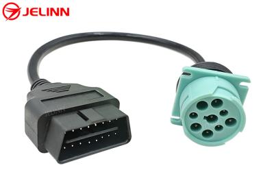 China Green Type 2 J1939 Deutsch 9-Pin Male to 6-Pin J1708 Female Cable 20AWG for sale