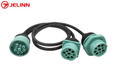 China Deutsch 9 Pin J1939 Split Y Cable Male Female 20AWG Custom Length for sale