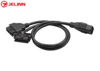 China OBD2 Splitter Y Cable Male to Dual Female 16 Pin 26AWG for Mazda Mitsubishi Cars for sale