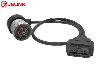 China Right Angle J1708 6 Pin to OBD2 Connector Cable for Diagnostic Devices Trackers for sale