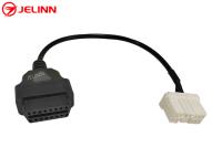 China 12 Pin to OBD2 OBDII Diagnostic Cable 12Pin to 16pin Wire Harness for Tesla Model S 2015 or Older 26AWG for sale