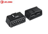 China J1962 24V OBD2 16 Pin Male Connector Straight Pins PA66 Automotive Diagnostic Plug for sale