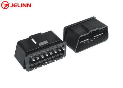 China J1962 24V OBD2 16 Pin Male Connector Straight Pins PA66 Automotive Diagnostic Plug for sale