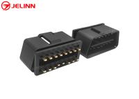 China OBD2 OBDII 16 Pin Male Connector Straight Pins PA66 Automotive Diagnostic Plug for sale