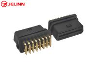 China OBD2 OBDII Female Connector 16 Pin Right Angle 90 Degree Bent Wide Side PA66 for sale